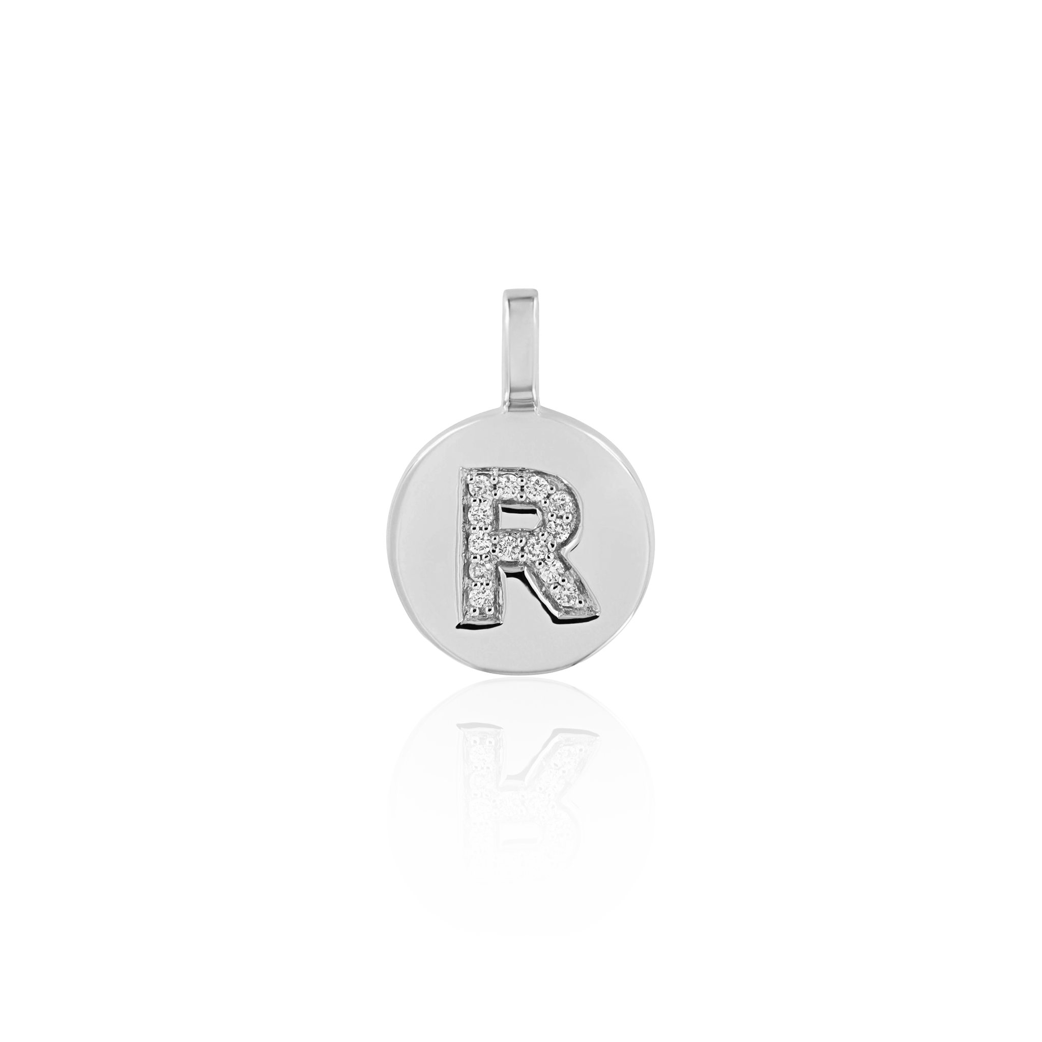 Aukso pakabukas su deimantais - raidė R | Factory By Ribas