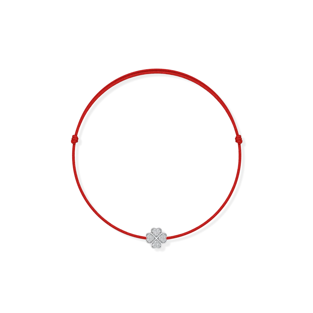 Raudono siūlo apyrankės su deimantais | Factory by Ribas