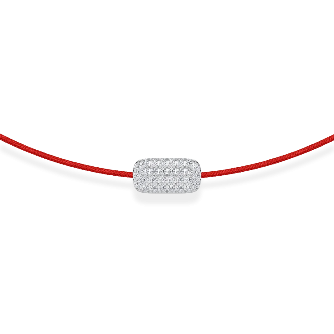 Raudono siūlo apyrankės su deimantais | Factory by Ribas