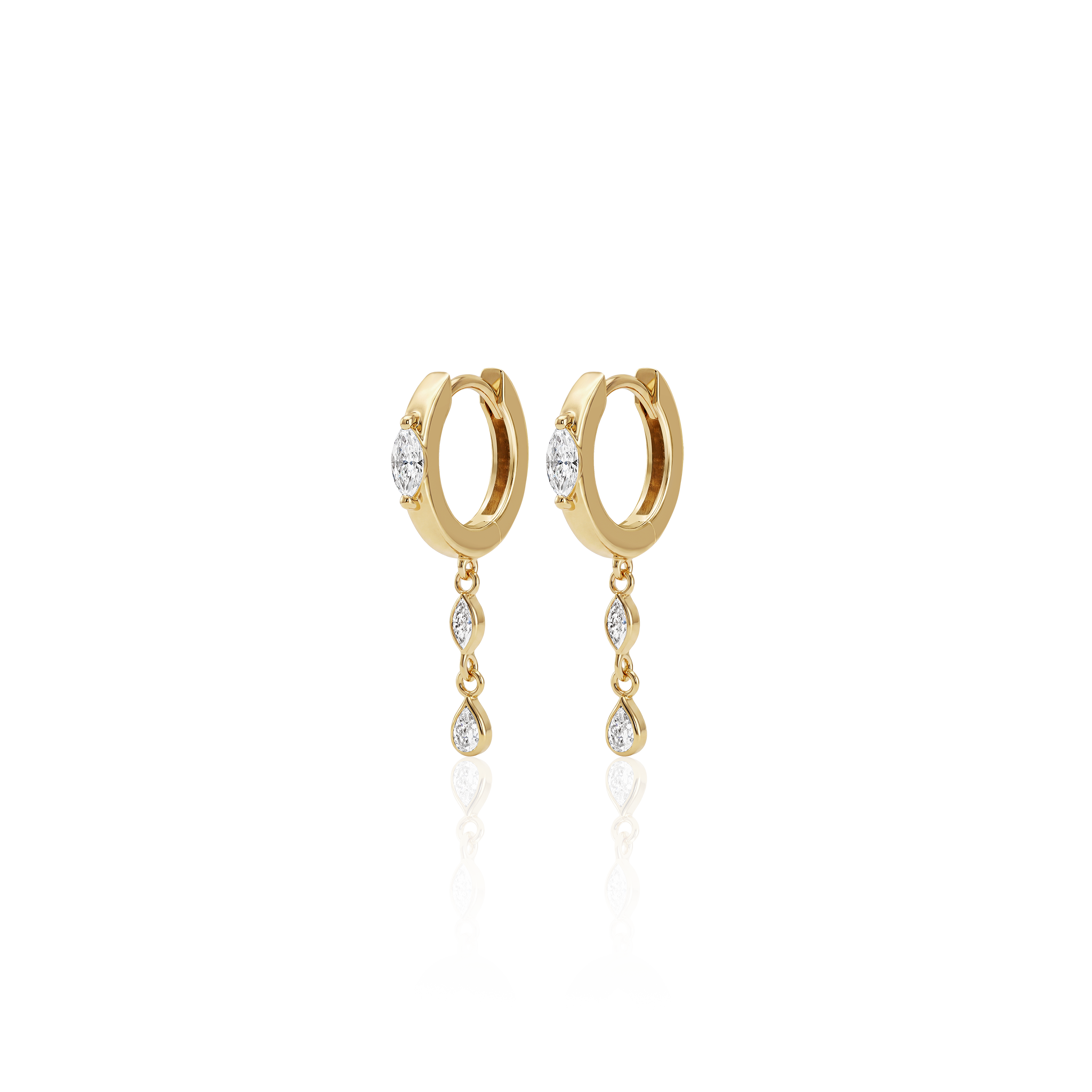 Diamond hoops in gold | Factory By Ribas
